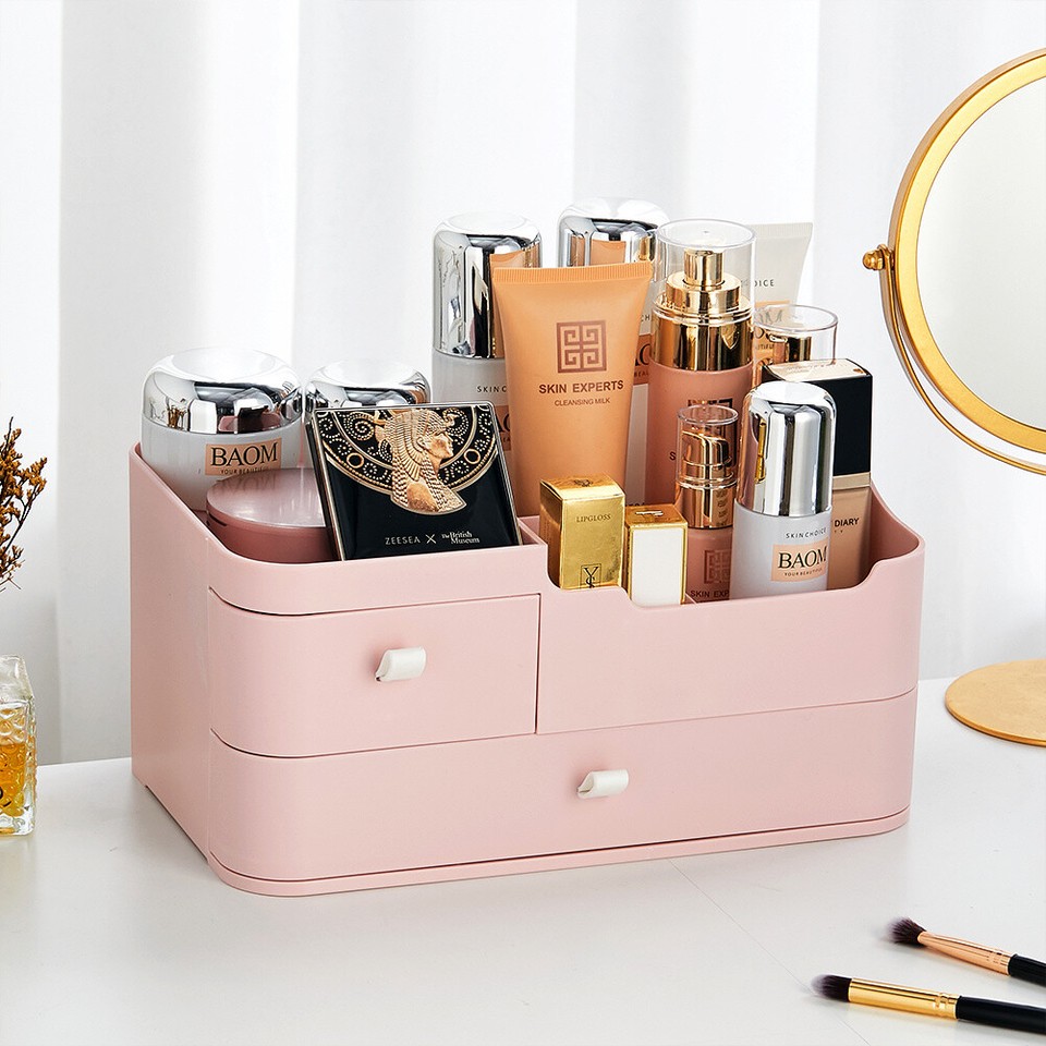 Large Plastic Beauty Box Make Up Storage Drawers Cosmetic Organizer ...