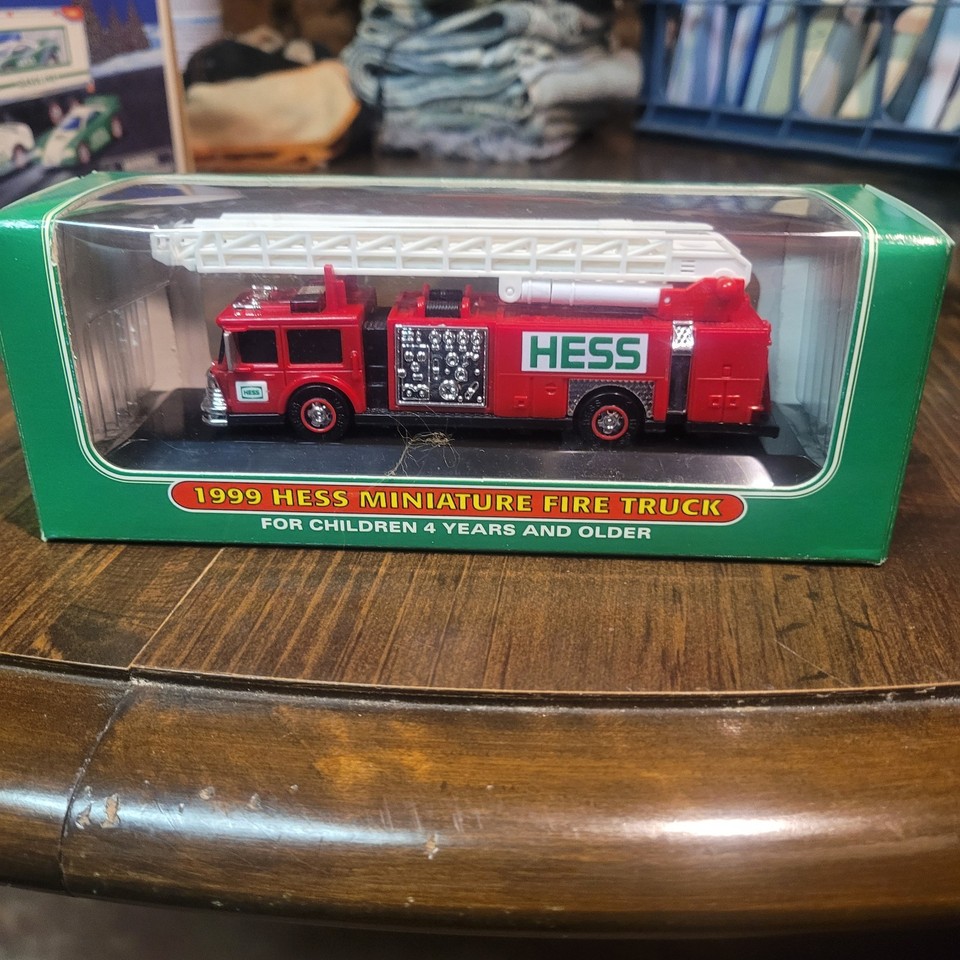 1999 Hess Miniature Fire Truck – New in Box, Red Ladder Truck ...
