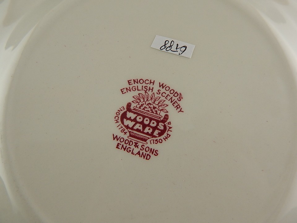 Vintage Keramik ENOCH WOOD'S English Scenery Gerade Kuchen Tablett Rot ...