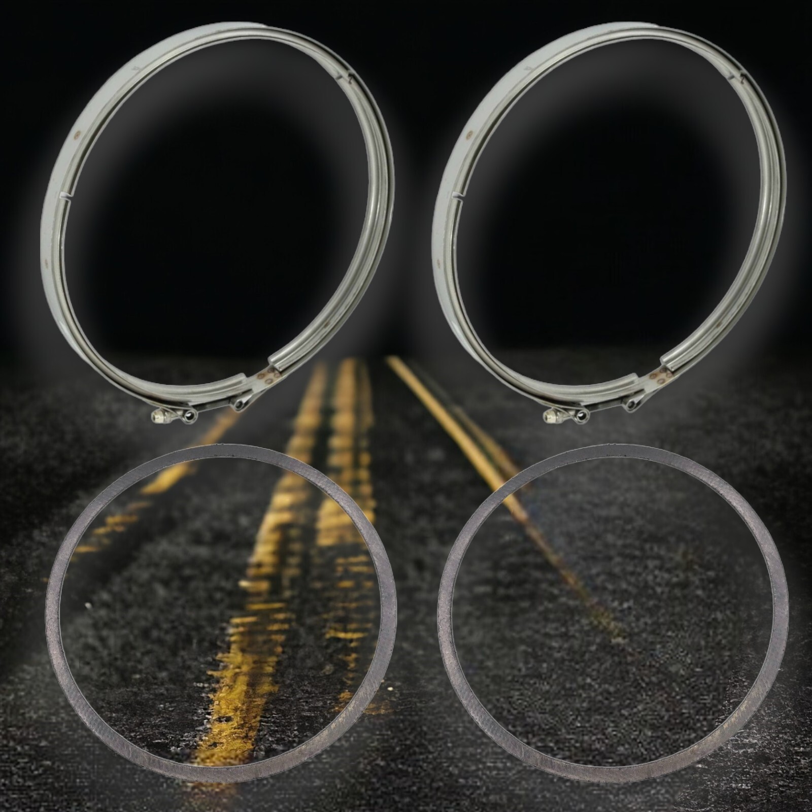 DPF Filter Clamp & Gasket Kit Fits VOLVO Mack Engines Oem#'s 21212522 ...