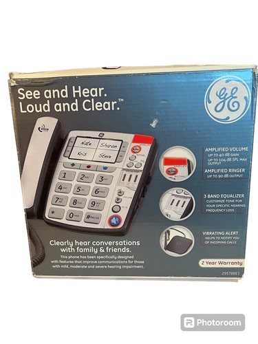 See And Hear Loud And Clear Cordless Phone By GE | eBay