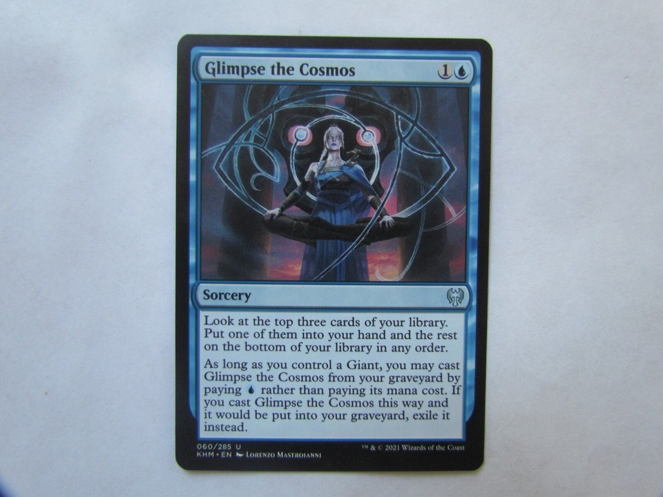 Glimpse the Cosmos x4 4x, Kaldheim Blue MTG UNC | eBay