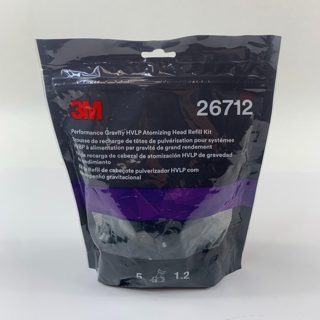 3M 26712 Performance Gravity HVLP Atomizing Head Refill Kit Blue 1.2 ...