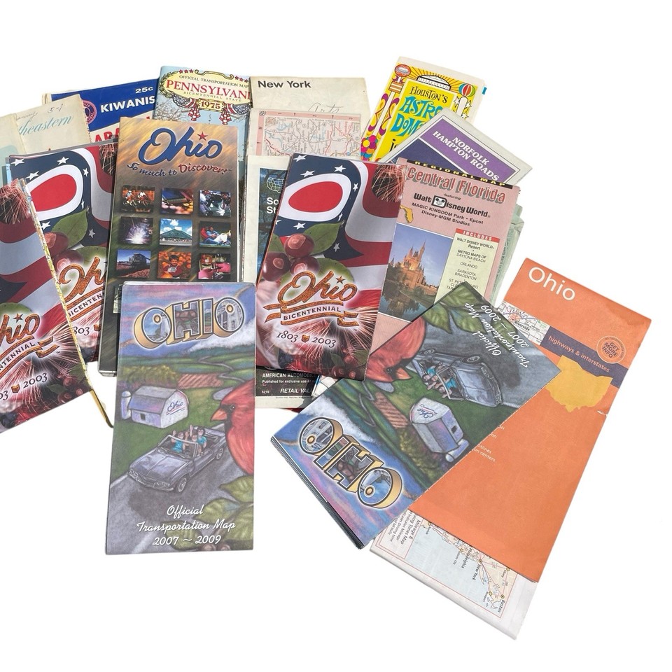 Vintage 60’s Until Now AAA, Gas Station Maps USA Travel Folded Road ...