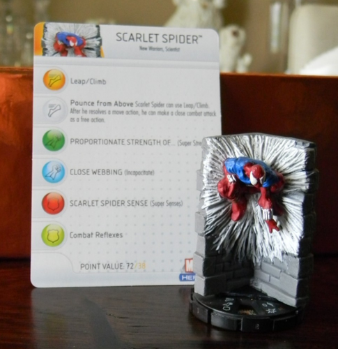 MARVEL HEROCLIX SCARLET SPIDER #040 "WEB OF SPIDEMAN" FIGURE W/CARD ...