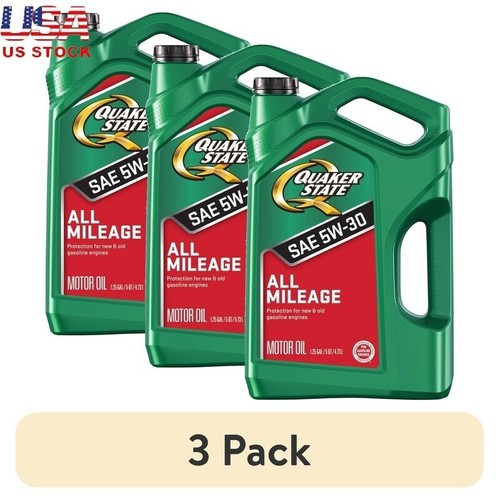 5W-30 Synthetic Blend Motor Oil 3 Pack Engine Protection High Mileage ...