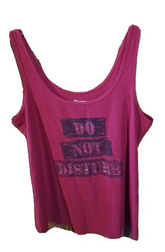 Women's No Boundaries burgundy "Do Not Disturb Tank Top Plus Size XXXL ...