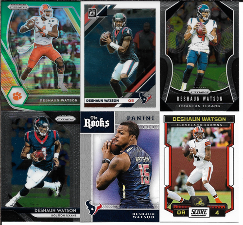 Deshaun Watson 6 Card Lot with 2017 The Rooks & Prizm Draft Picks Green ...
