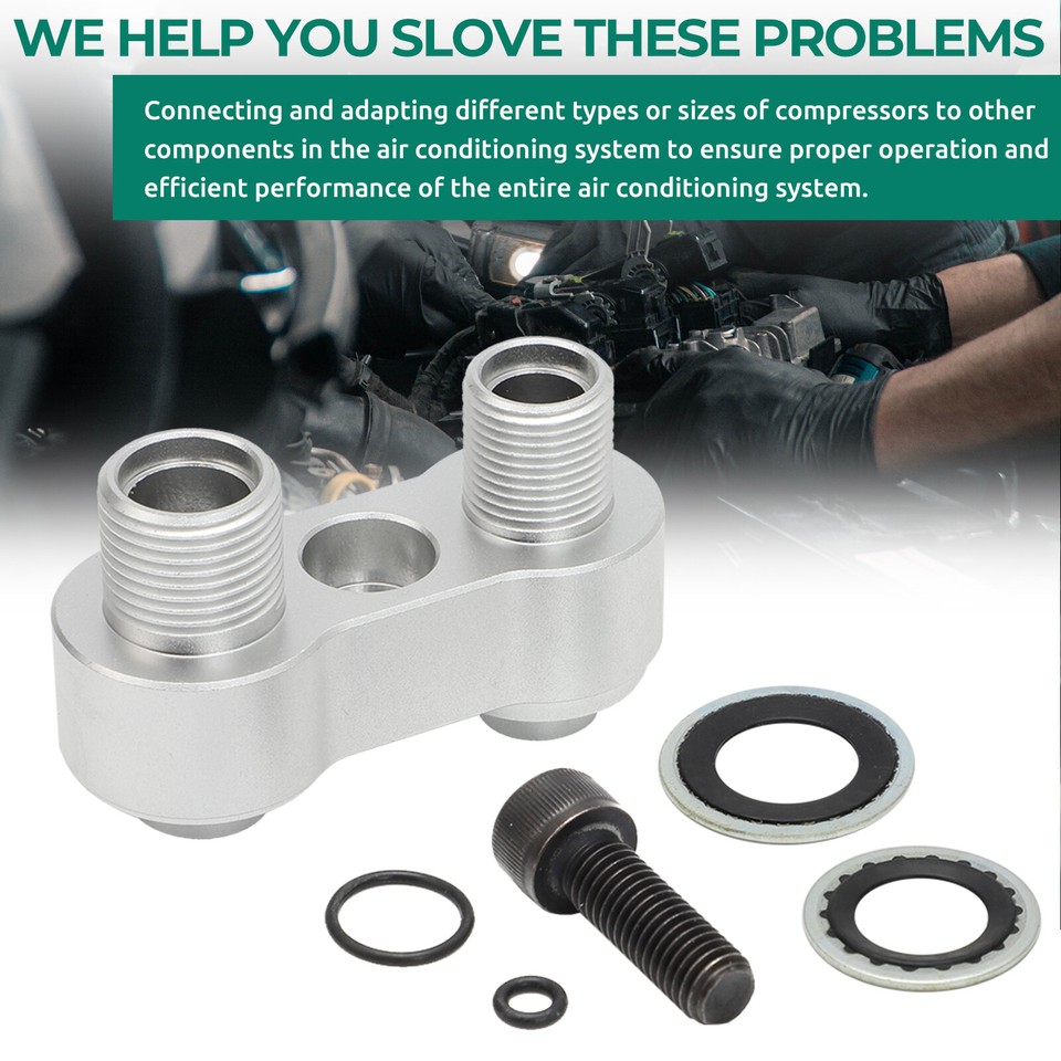 For LS Swap GM R4 AC Compressor Straight Adapter Fitting Rebuild Kit ...