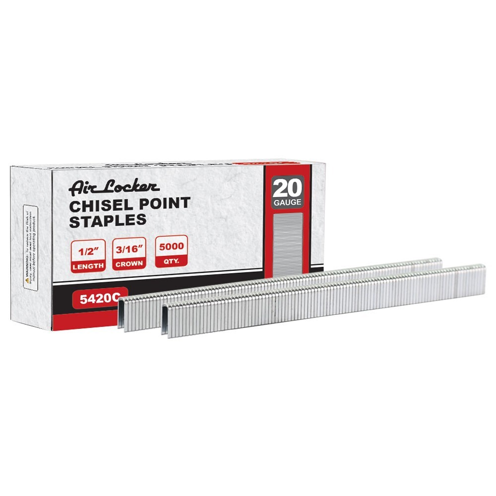20 Gauge 5/8 -Inch Length, 3/16 -Inch Crown, Chisel Point Staples ...