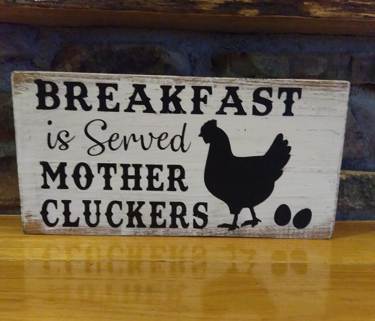 Kitchen rustic farmhouse wood sign primitive home decor country chic ...