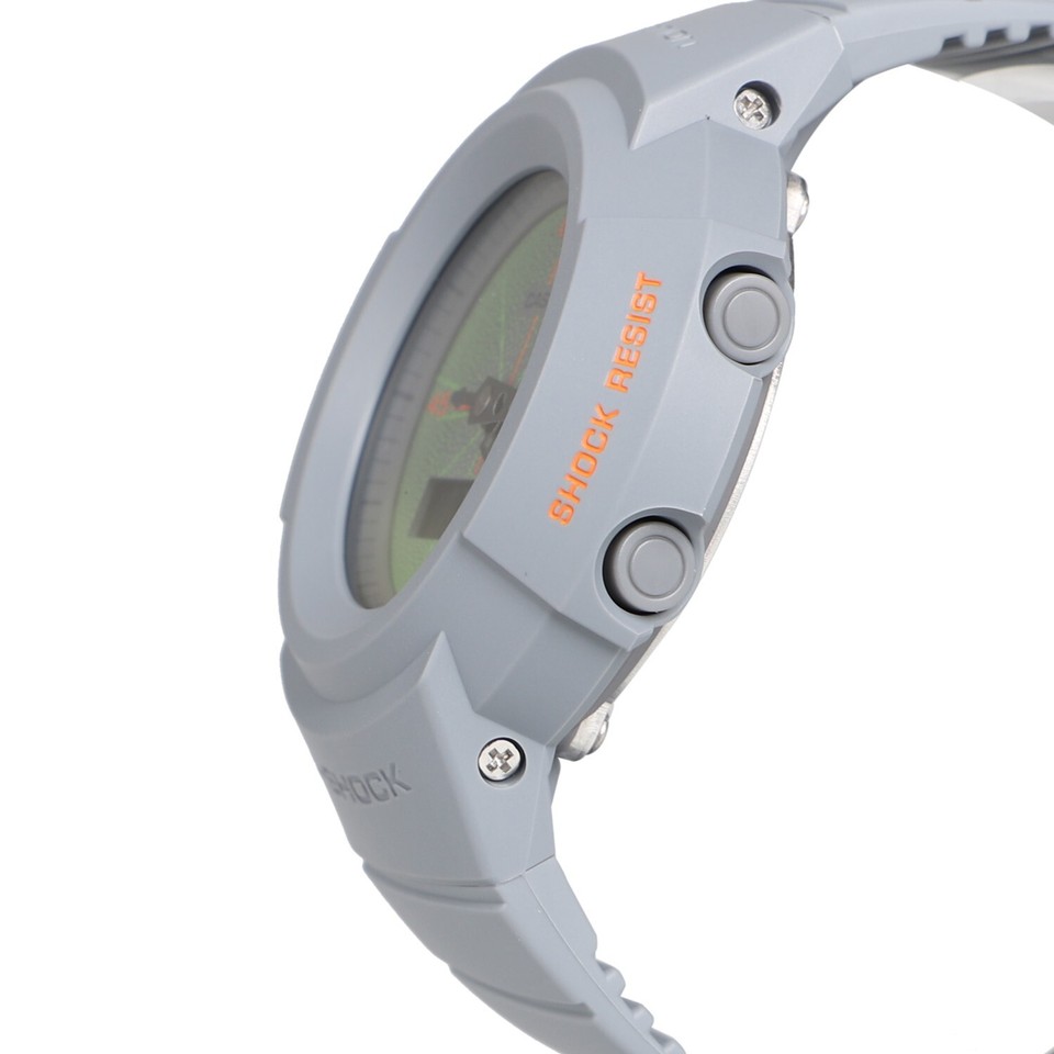 CASIO G-SHOCK Light Gray Analog Watch DayDate Backlight AW-500MNT-8AJR ...