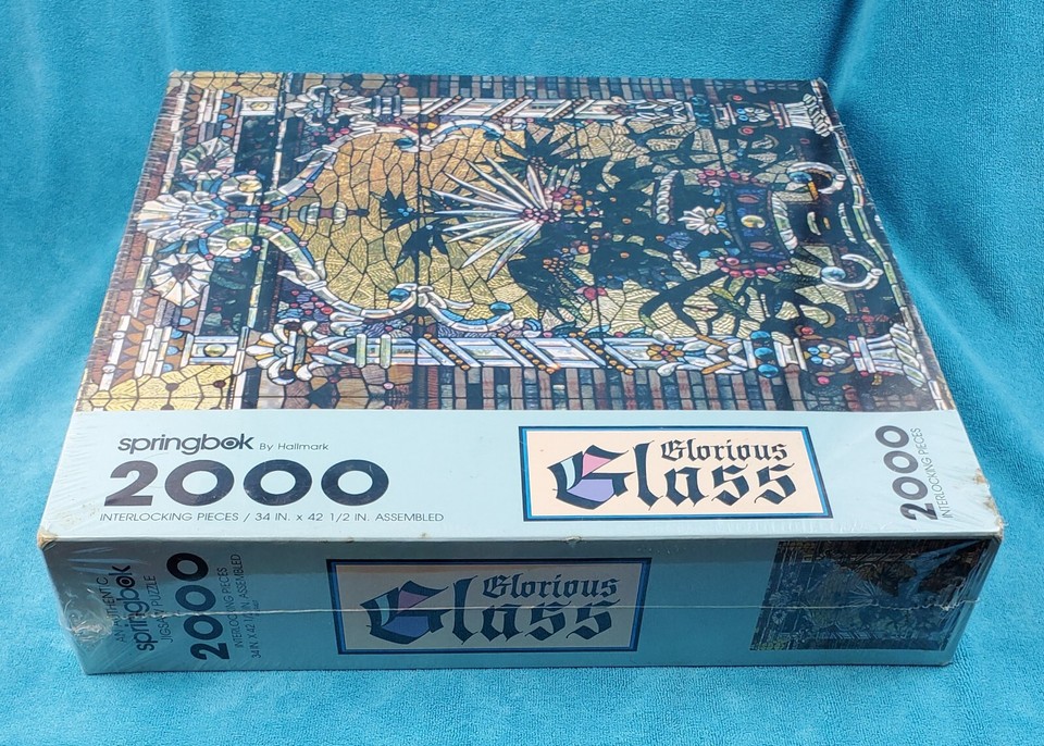 Springbok 2000 Piece Puzzle GLORIOUS GLASS Stained Glass Puzzle SEALED ...