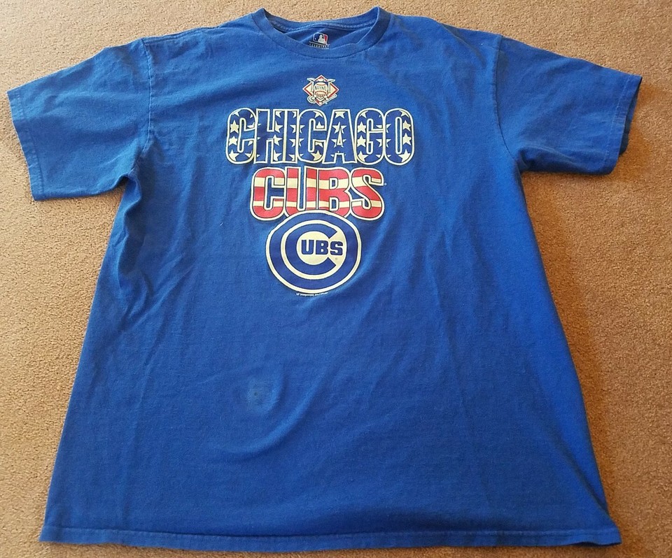 Blue Chicago Cubs National League American Letters Logo Genuine ...