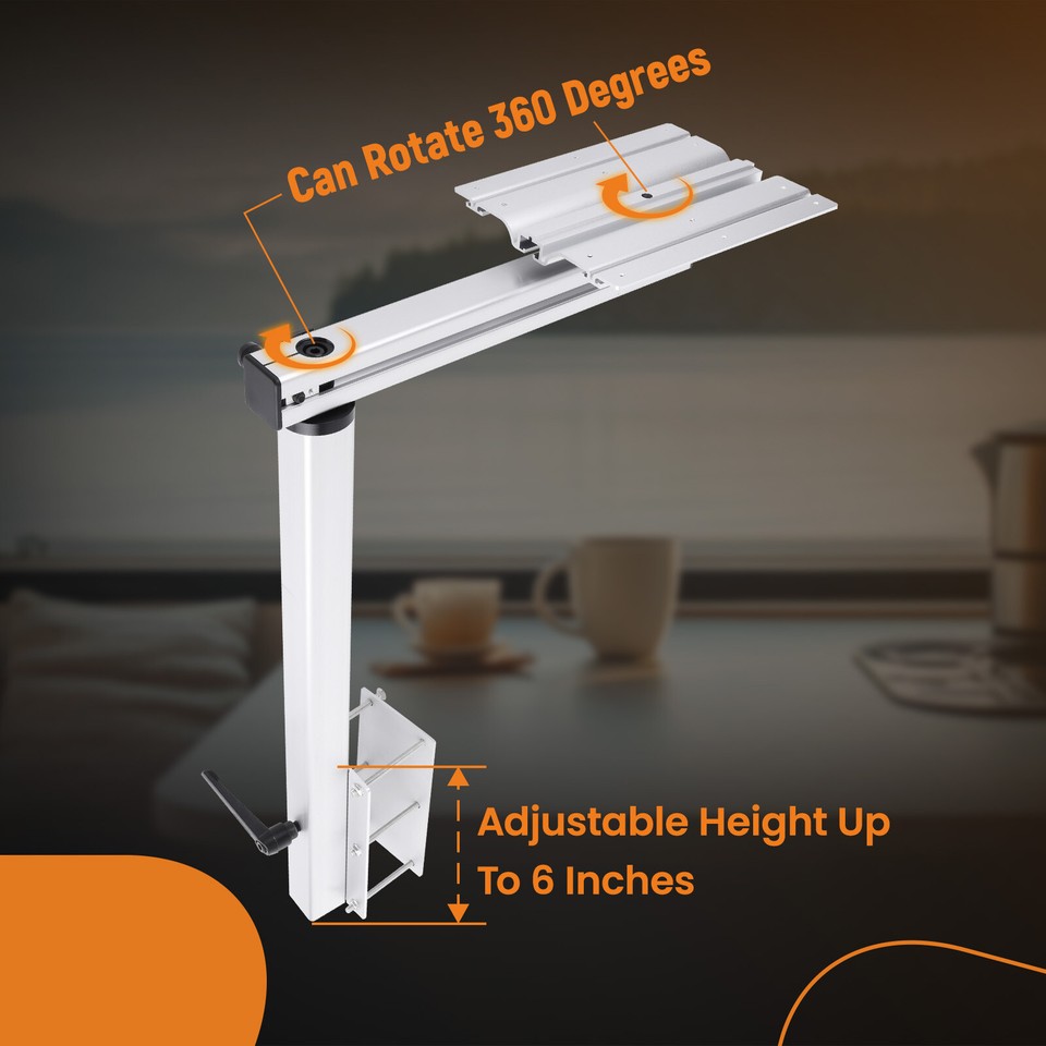 Swiveling Table Mount Adjustable 360 RV Table Leg For Marine Boat RV ...