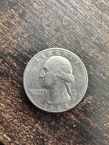1984 P quarter error, filled in P and missing letter In God We Trust ...