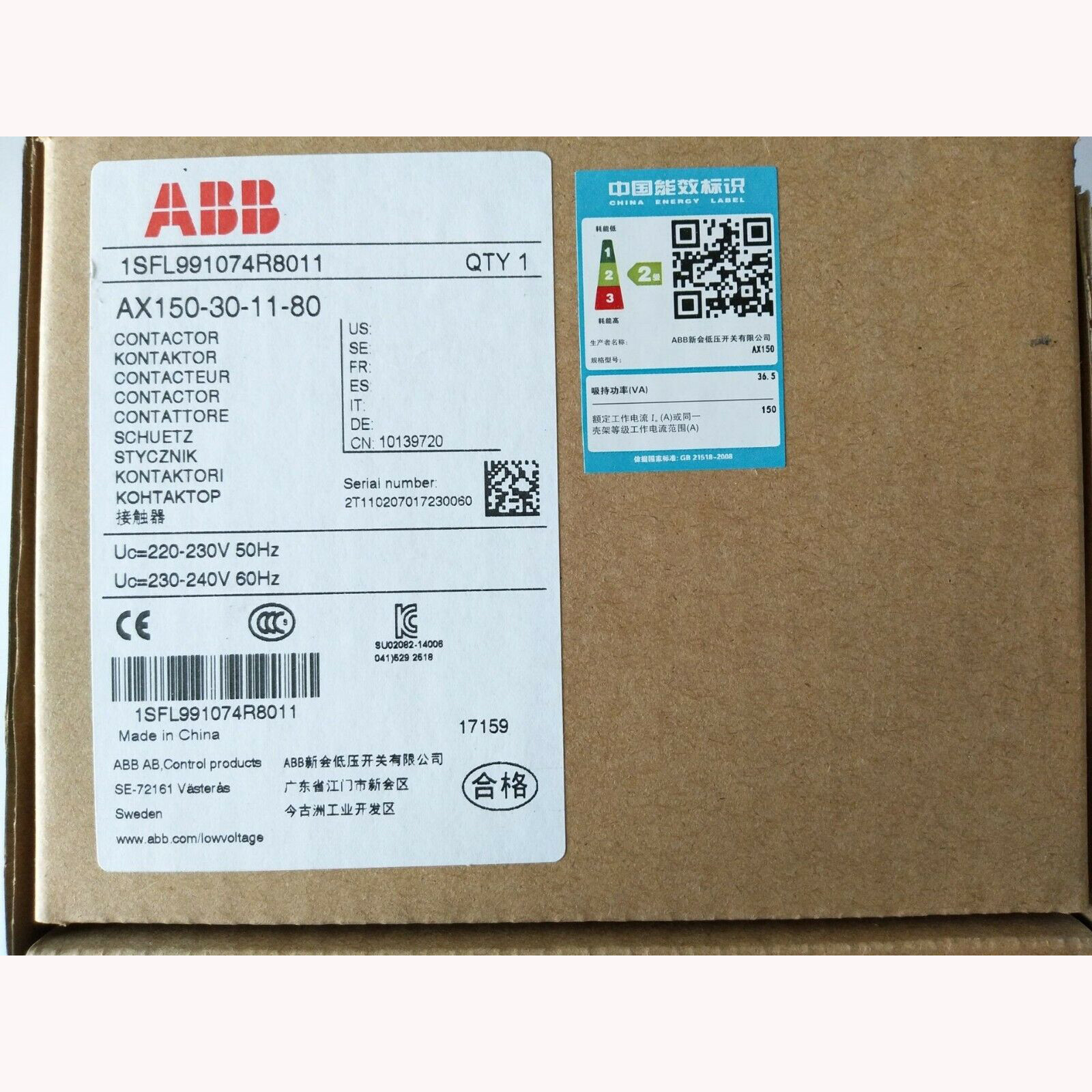 1 piece new abb AX150-30-11-80*220-230V Free ship | eBay