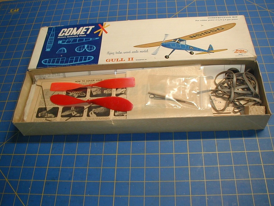 Vintage Comet Models "Gull II" Balsa Model Airplane Kit - NIB | eBay