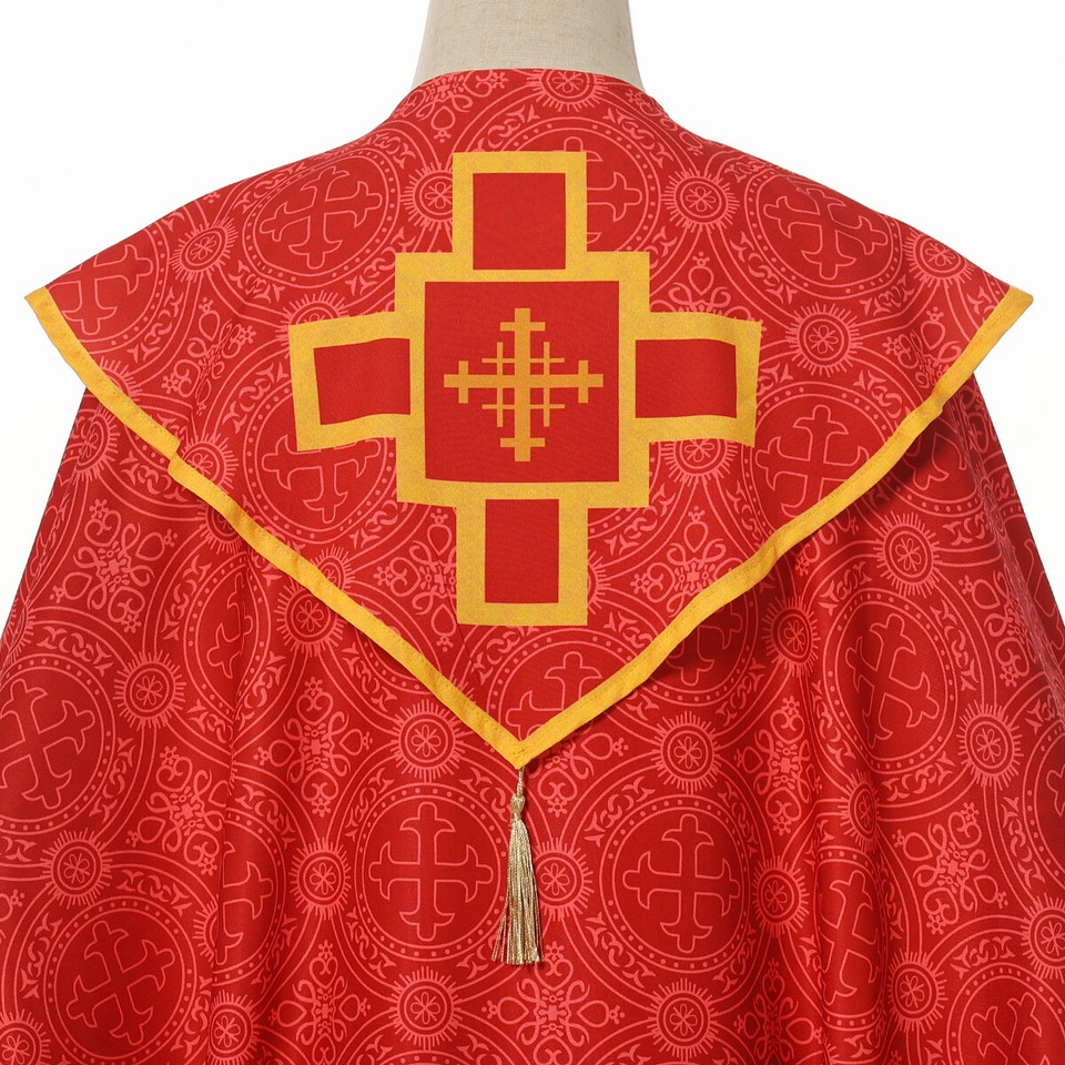 Religious Unisex Cope Priest Vestment Patterned Robe Halloween ...