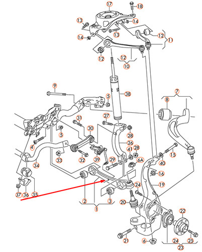 NEW AUDI A4 B8 FRONT RIGHT LOWER CONTROL ARM 8K0407152D OEM NO DUTY TO ...