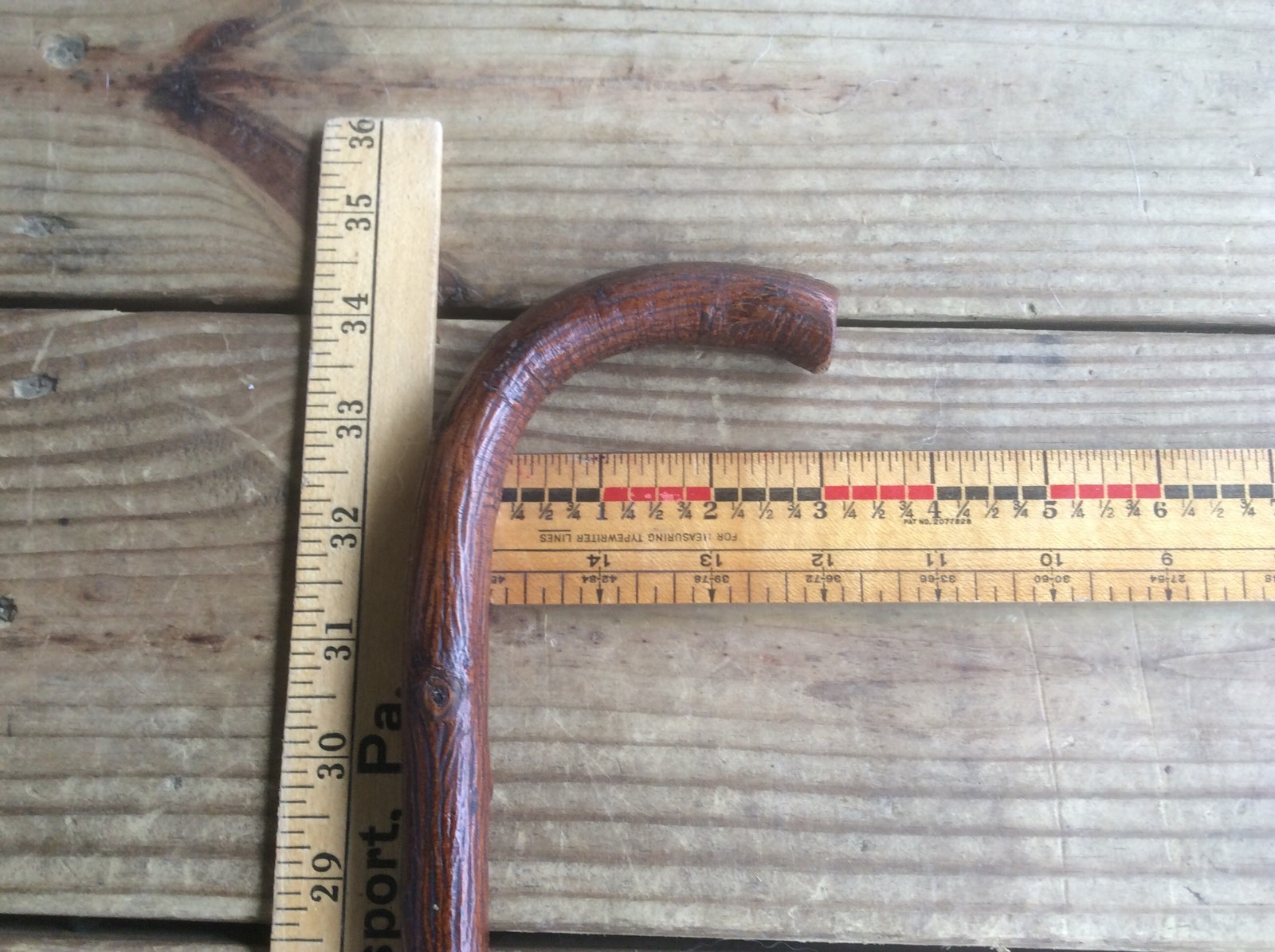 Walking Stick Country Wood Cane Tree Branch Pointed Tip Handmade ...