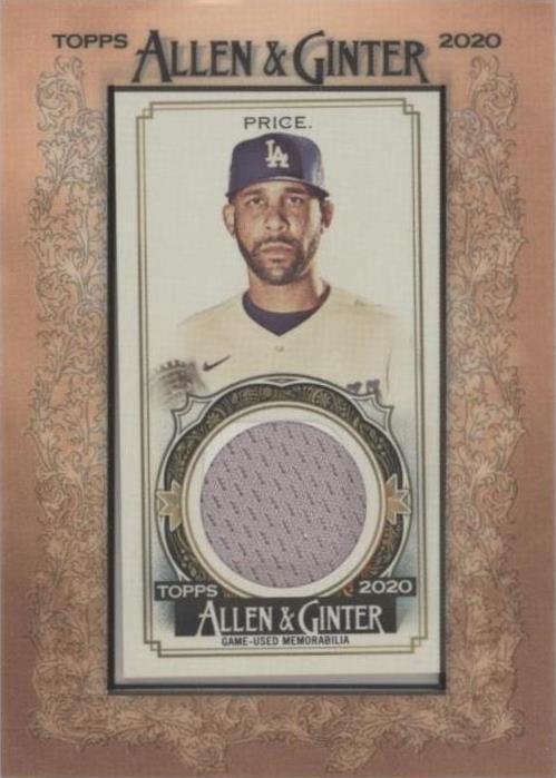 2020 Topps Allen & Ginter's - Framed Mini Relics David Price #MFR-DP ...