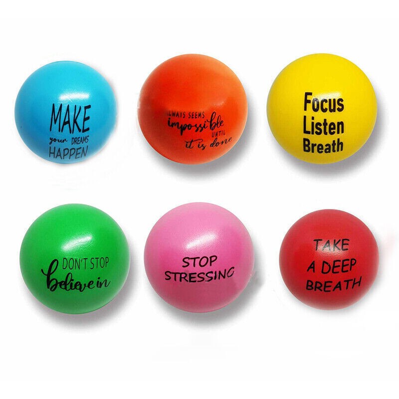 Motivational Stress Balls For Kids And Adults (3/4/6Pack), Stress ...