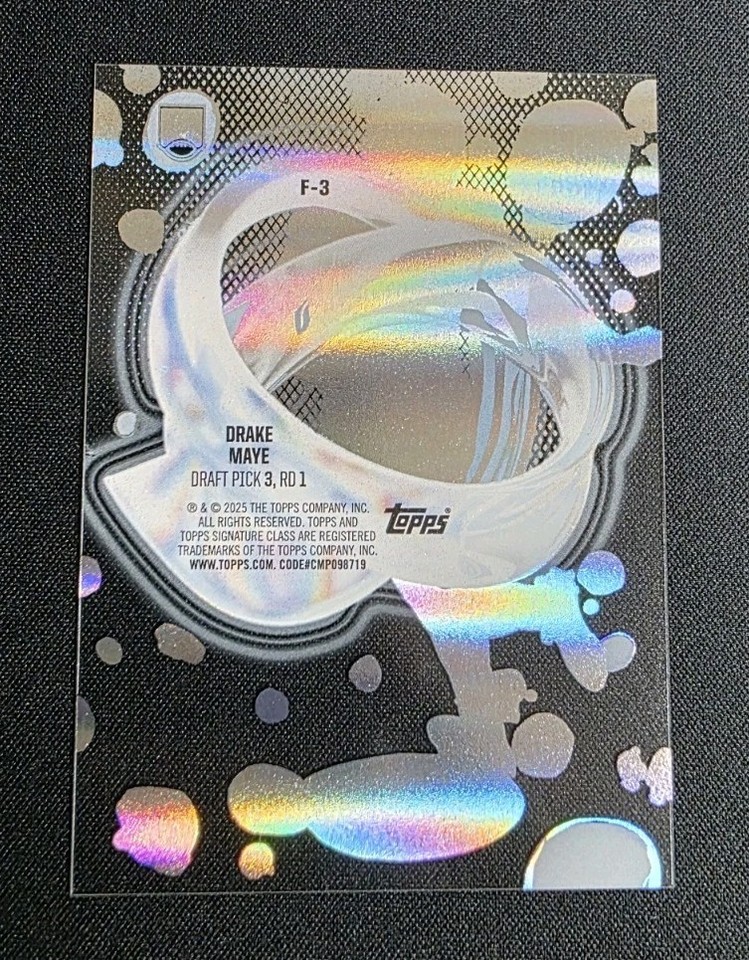 2024 Topps Signature Class Drake Maye Fluidity #F-3 SP RC New England ...