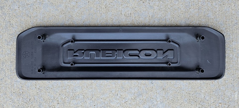 Jeep Rubicon 10A Wrangler Non-Winch Bumper Name Plate Cover Panel | eBay