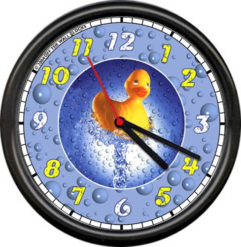 Bubbles Rubber Ducky Bathroom Duck Sign Wall Clock #691 | eBay