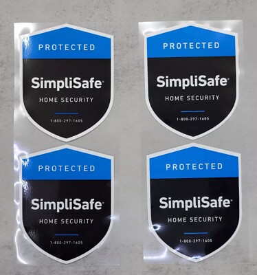 4 PK SimpliSafe Door/Window Decals Home Security Alarm Decal CHOOSE ...