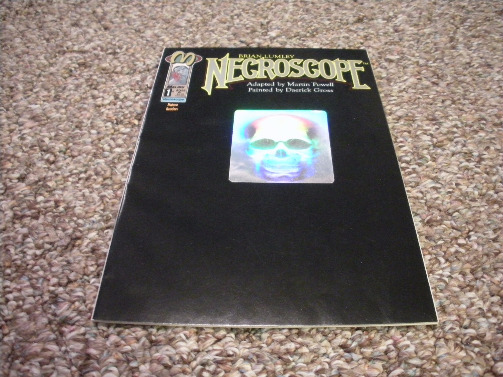 1992 Malibu-2nd Printing-Necroscope #1- Holographic Skull on Black ...