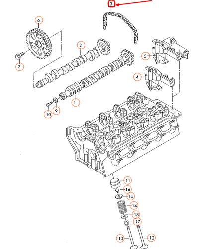 NEW AUDI A4 B7 CAMSHAFT TIMING CHAIN 058109229B OEM | eBay