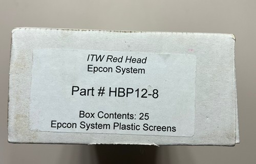 ITW Red Head Epcon System Nylon Plastic Screens HBP12-8 Box of 25 | eBay