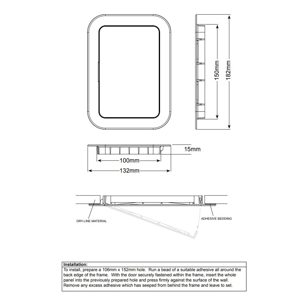 Manthorpe Access Panel - Paintable White Inspection Hatch - Service ...