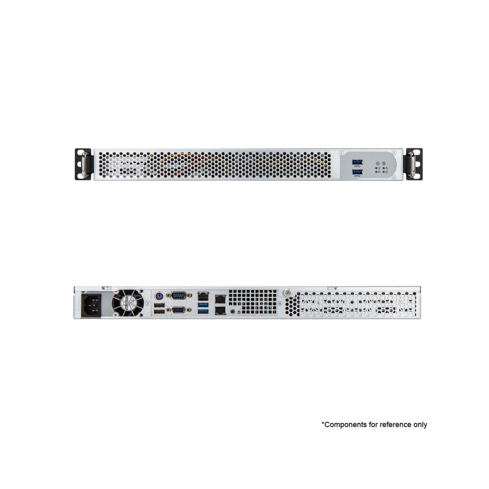 IN-WIN IW-RF100S-S265 1U Short Depth Mini-ITX Rackmount Server Chassis ...