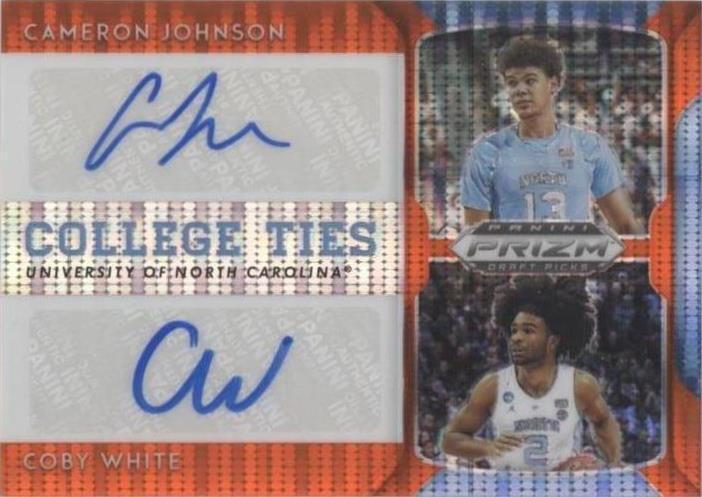 2019-20 Panini Prizm Draft Picks - College Ties Autographs Coby White ...