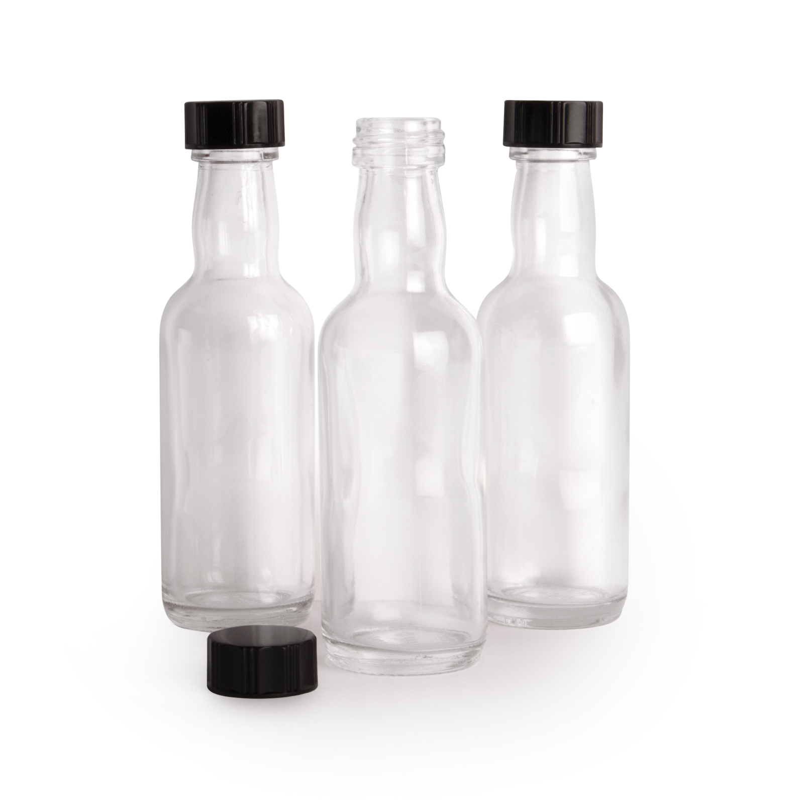 Mini Glass Bottles with Screw Top Pack of 50 Drinking Wedding Favours ...