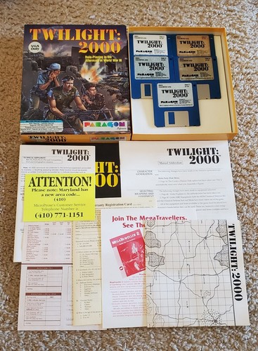 Twilight 2000 1988 IBM Tandy PC Game 5.25" disks - Big Box Complete ...