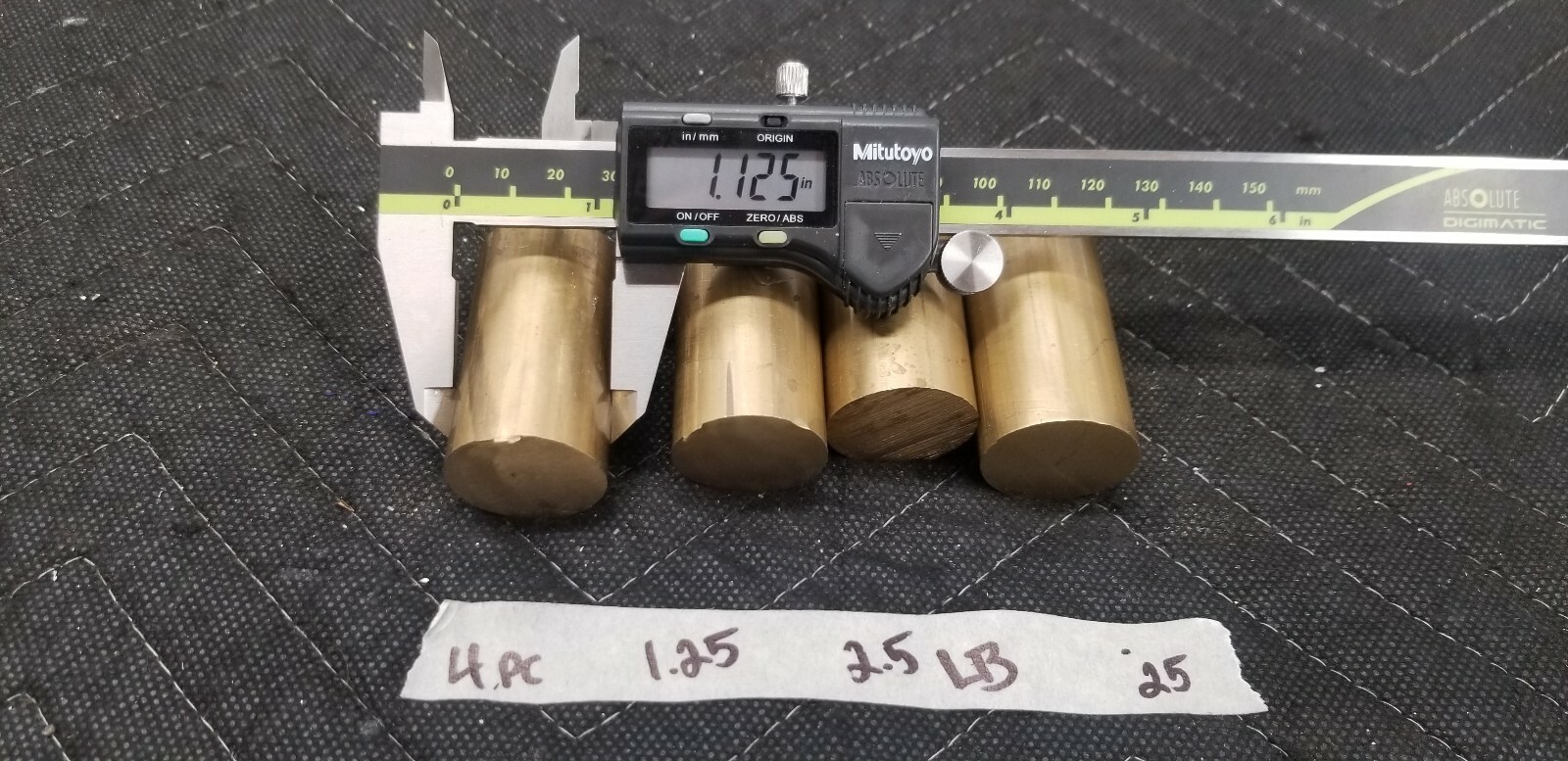 C385 ARCHITECTURAL ROUND BRONZE ROD (4)1.125"DIA, 2.10"LONG (SIM TO ...