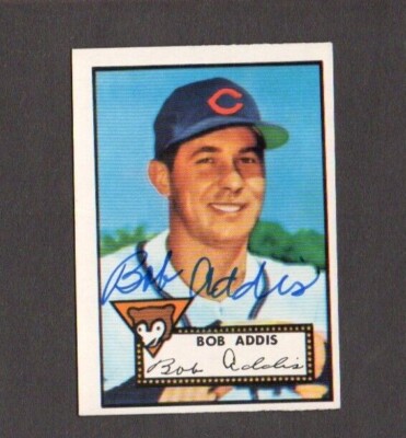 Bob Addis 1983 Topps 1953 Reprint authentic autographed card Cubs | eBay