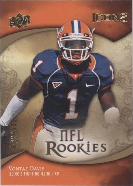 2009 Upper Deck Icons - NFL Rookies #162 Vontae Davis /599 (RC) for ...
