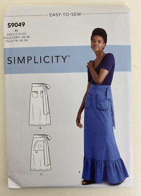 Simplicity 9049 Easy Misses Back wrapped skirt with pocket variations ...