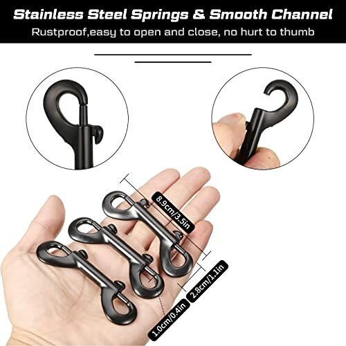 Double Ended Snap Hooks Bolt Snaps Heavy Zinc Alloy Multipurpose Double ...