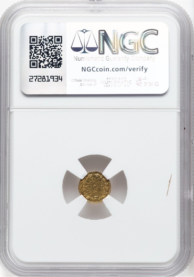1856 California Gold Token, Indian - Wreath #5 / NGC UNC Details ...