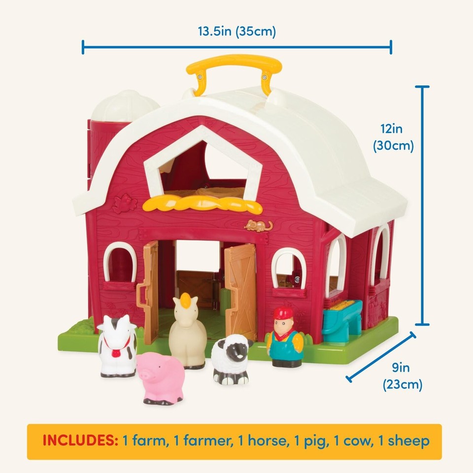Classic Barn Playset – Farm Toys For Toddlers – Farm Animals – Farmer's ...