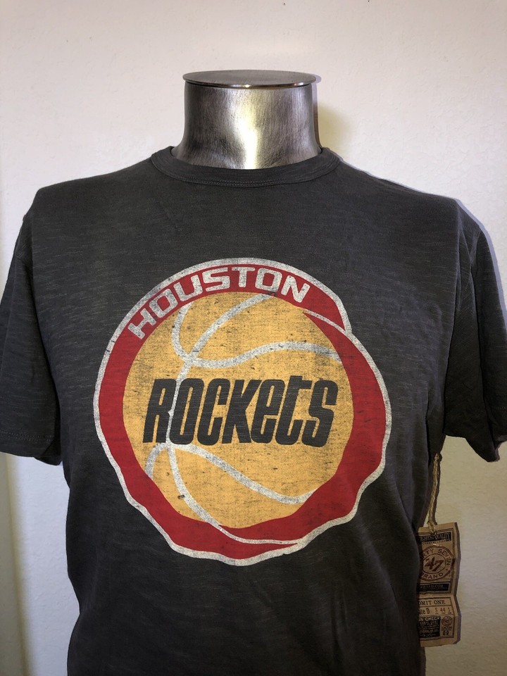 New NBA Houston Rockets gray retro Logo 47 Relaxed Fit Shirt Hardwood ...