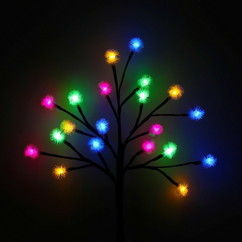 LED Solar Branch Flower Bloom Tree Stake Lights Outdoor Garden Patio ...