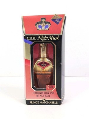 Aviance Night Musk Cologne Spray .75 fl oz 21g Prince Matchabelli 1993 ...