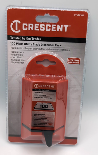 Utility Knife Blades - Crescent 100 Piece Utility Blade Dispenser Packs ...